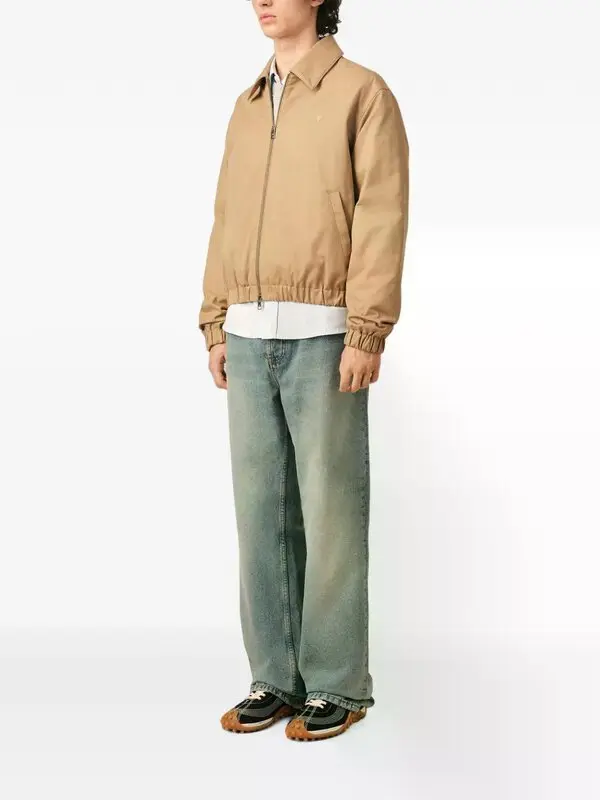 AMI Paris Cotton Padded-jacket With De Coeur