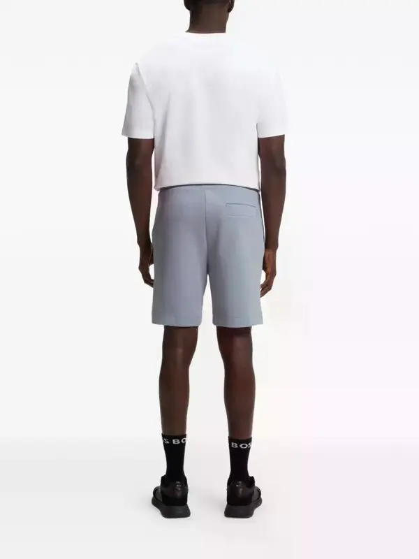 BOSS Logo-embroidered Track Shorts - Blue