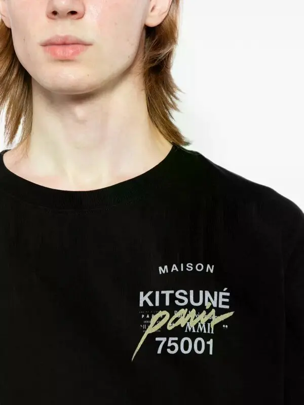 Maison Kitsuné Logo-print Long-sleeve T-shirt