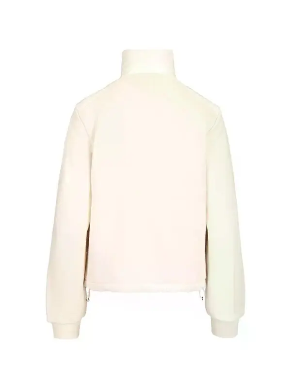 Moncler Quilted-panel Zip-up Jacket - Neutrals
