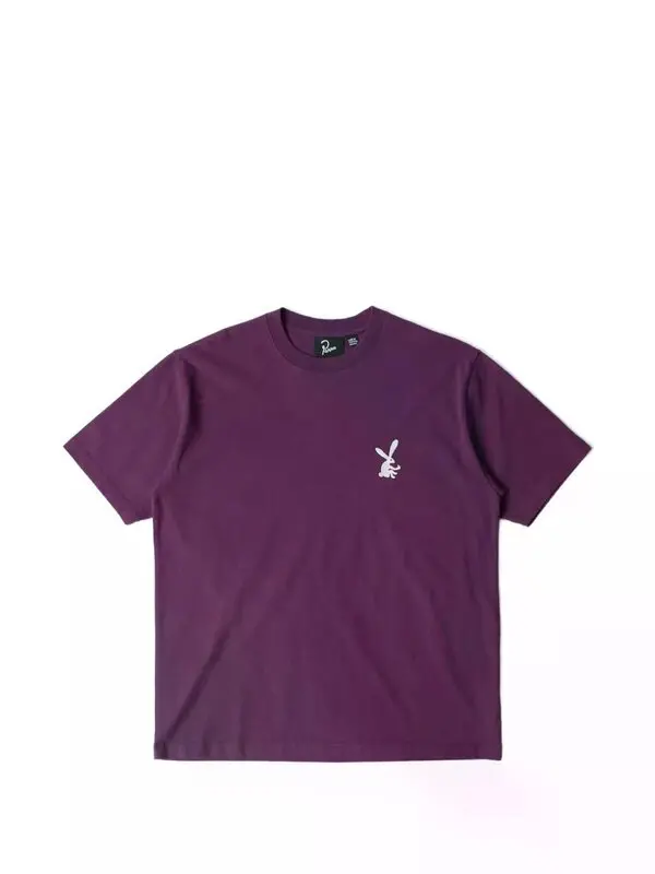 PARRA Thumbs Up Embroidered-logo T-shirt - Purple