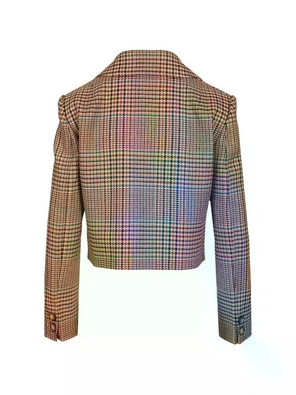 Etro Houndstooth-pattern Cropped Blazer