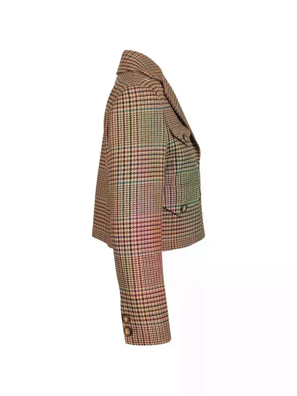 Etro Houndstooth-pattern Cropped Blazer