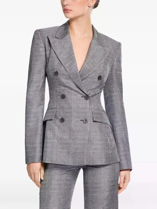 Elie Saab Prince Of Wales Check Double-breasted Blazer