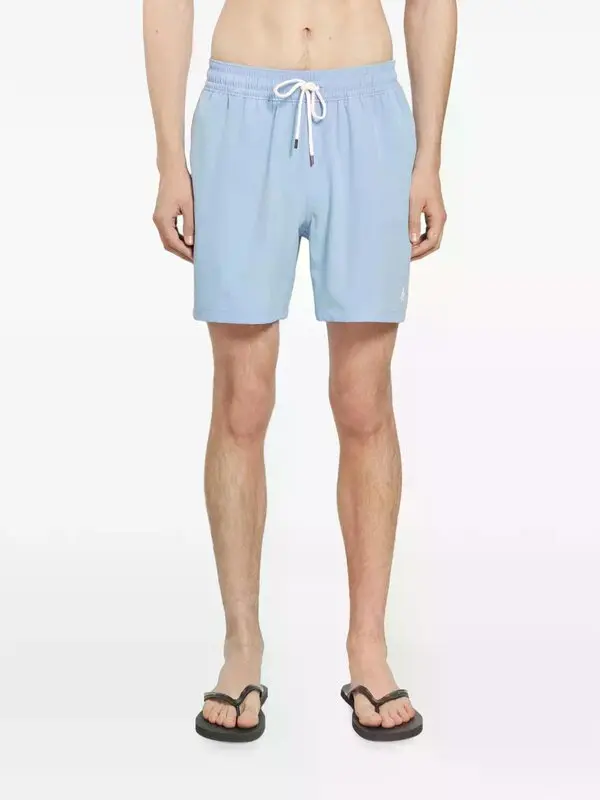 Polo Ralph Lauren Logo-embroidered Drawstring Swim Shorts - Blue