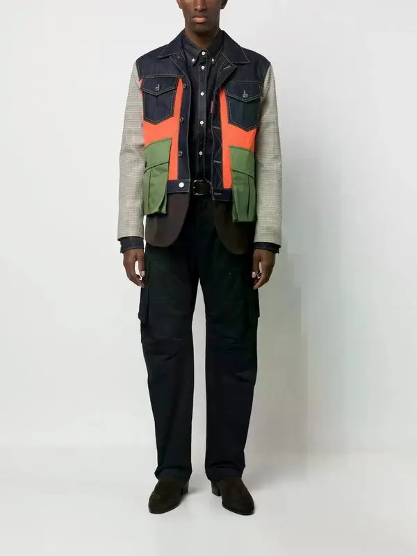 Dsquared2 Logo Plaque Denim Shirt