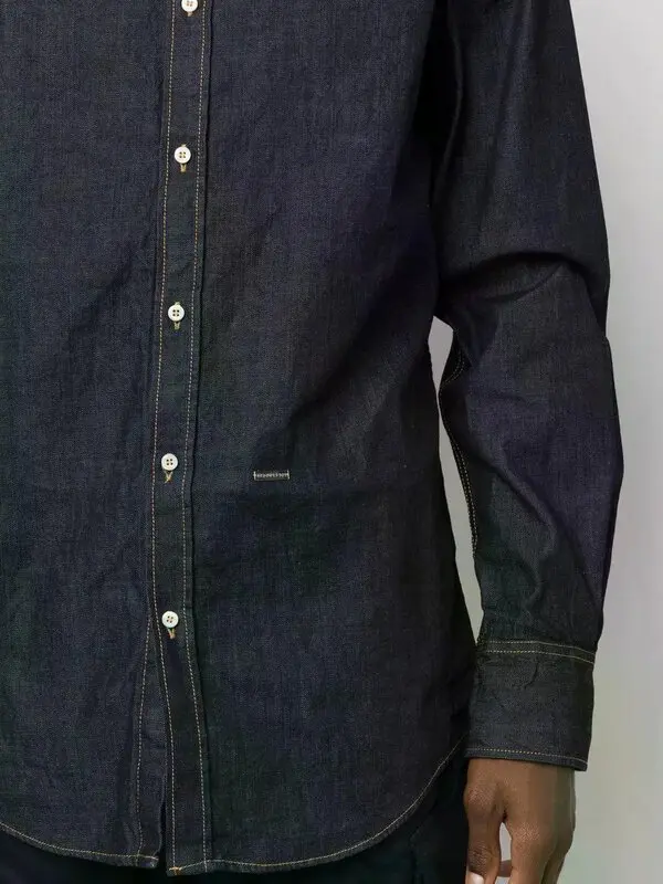 Dsquared2 Logo Plaque Denim Shirt