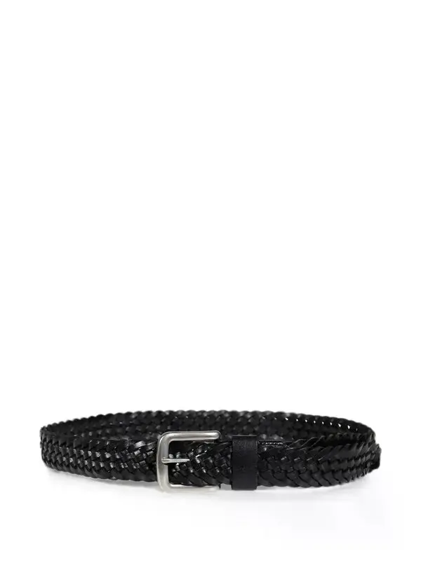 GLOWNY G Classic Braided Buckle Belt - Black