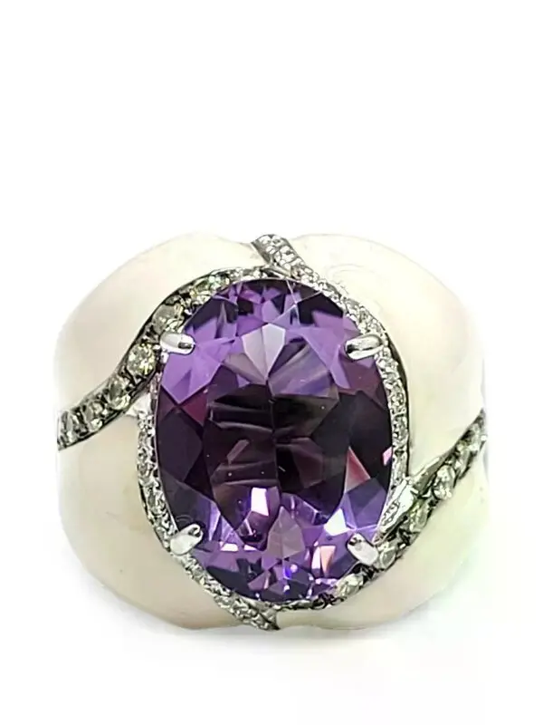 ANDREOLI Diamond Amethyst White Ring
