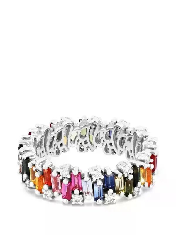 SUZANNE KALAN Rainbow Sapphire And Diamond Ring