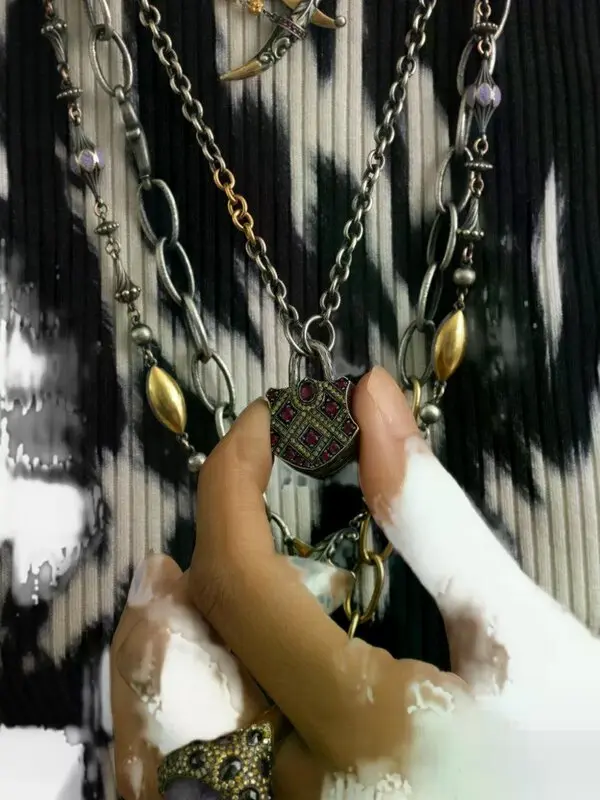 SEVAN BIÇAKÇI Padlock Ruby And Diamond Pendant - Silver