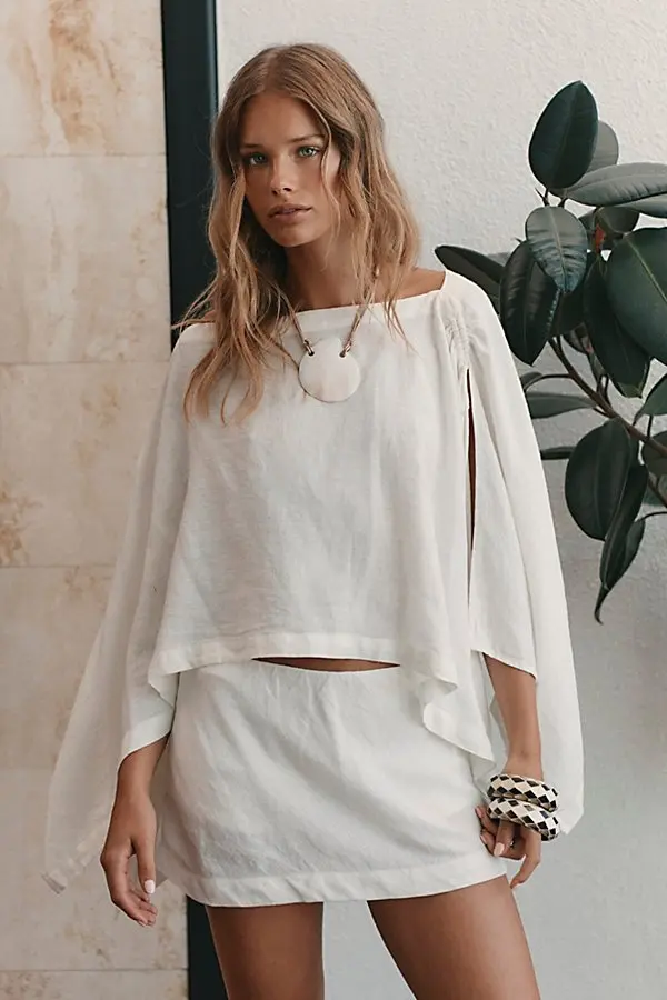 Free People Micro Mini Skort - Ivory