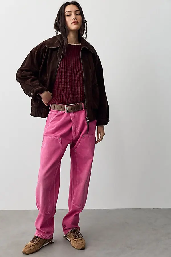 Free People Low Tide Knit Pullover - Cabernet Combo