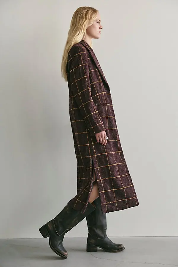 Free People Hailey Tweed Duster Jacket At
