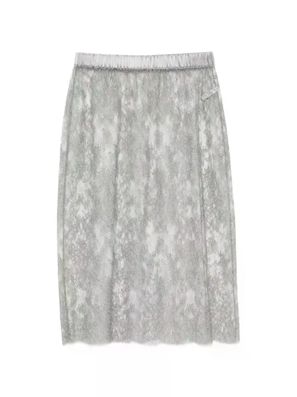 Carine Gilson Lace Skirt - Grey