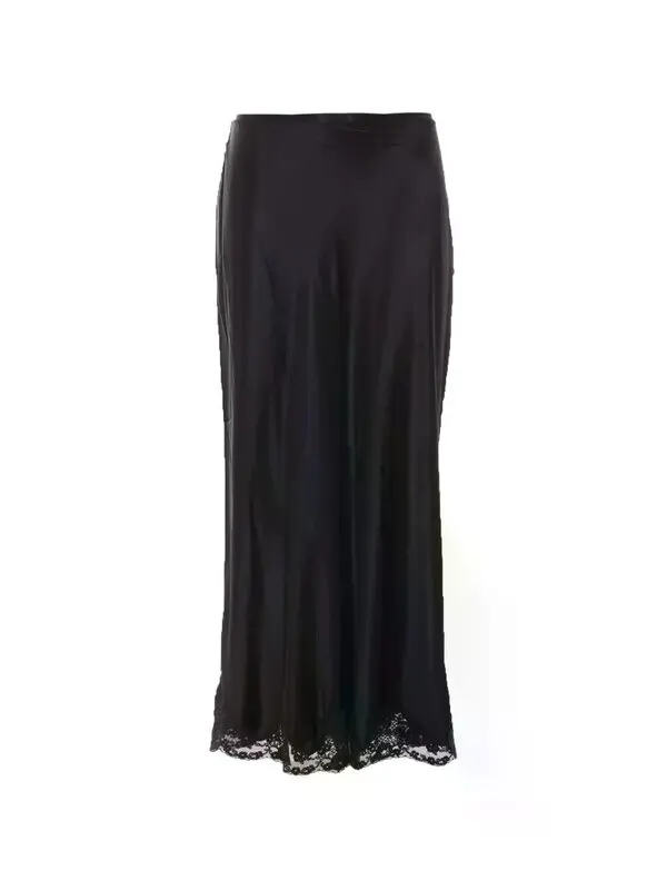 Rixo Crystal Lace-trim Maxi Skirt - Black