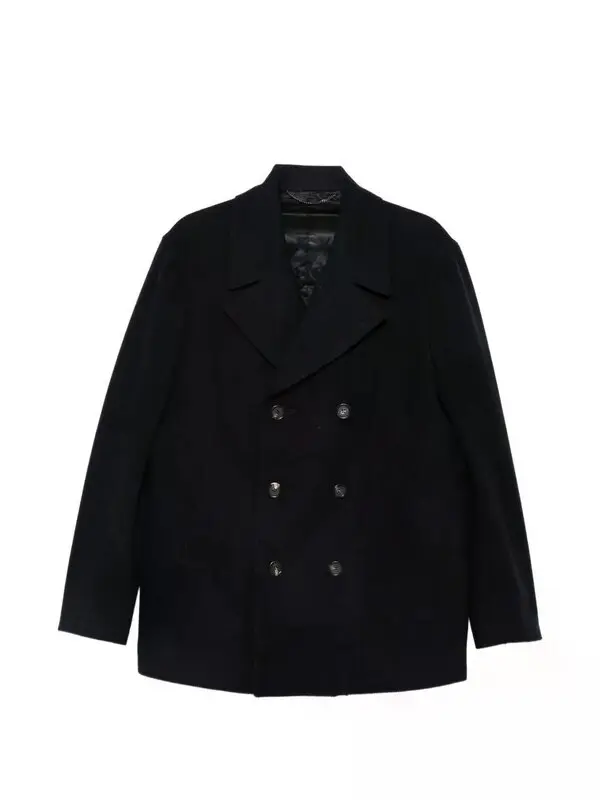 Canali Double-breasted Coat - Blue