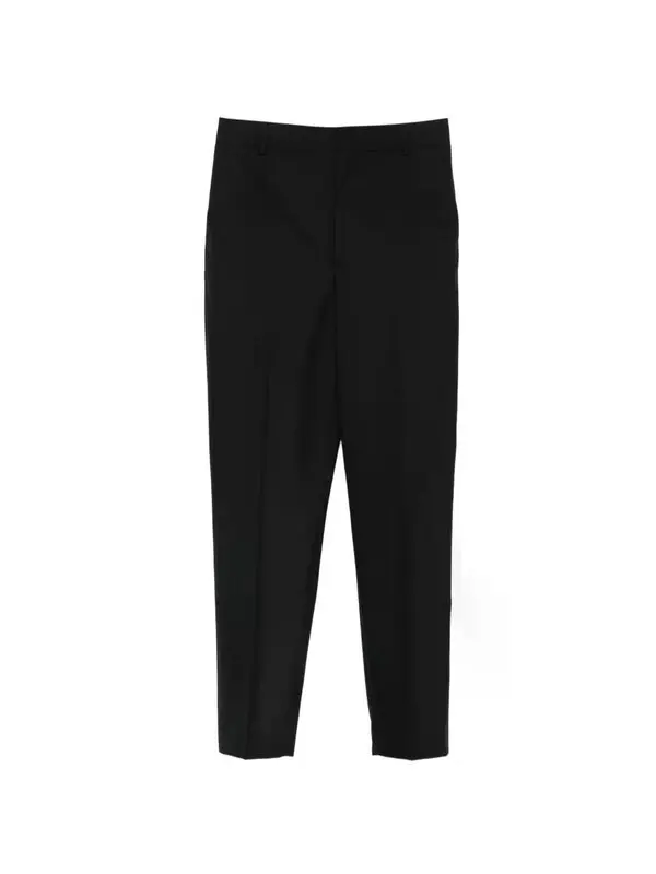 Moschino Pressed-crease Virgin-wool Trousers - Black