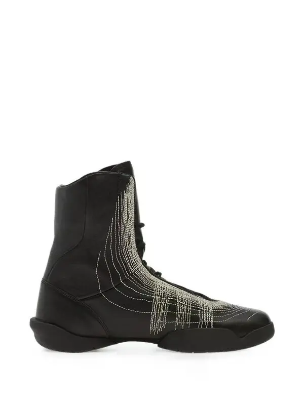 Y3 Regu Embroidered Sneakers - Black