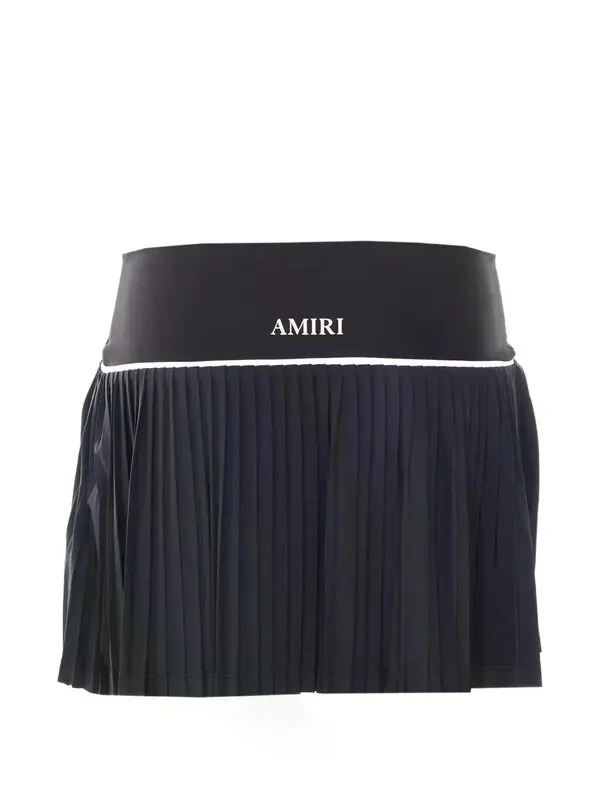 Amiri Ma Pleated Mini Skirt - Black