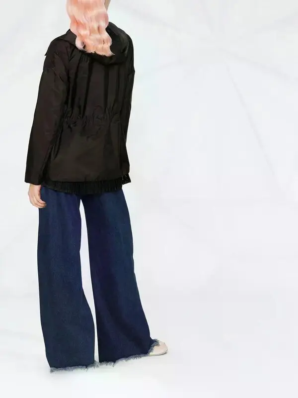 Moncler Baaba Lace-trim Parka