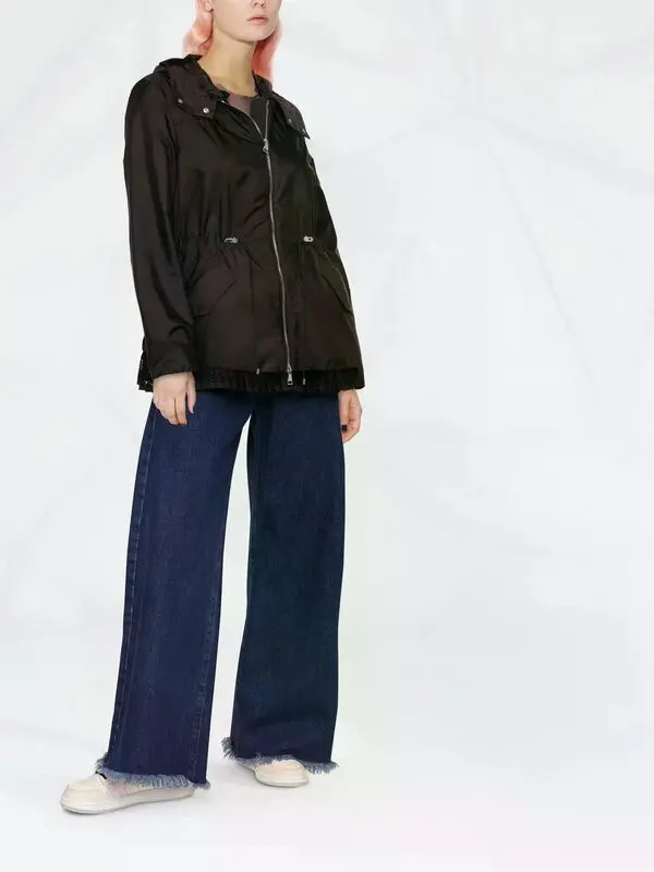 Moncler Baaba Lace-trim Parka