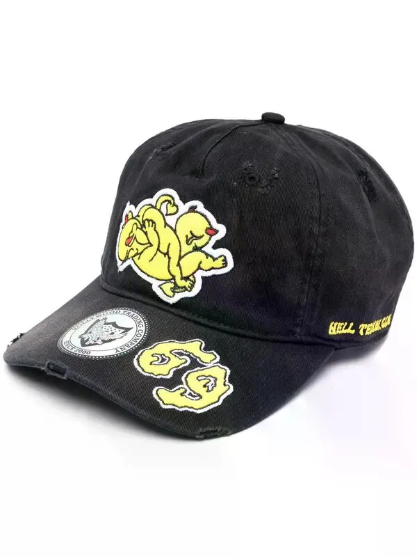 HTC LOS ANGELES Patch-detail Cotton Cap - Black