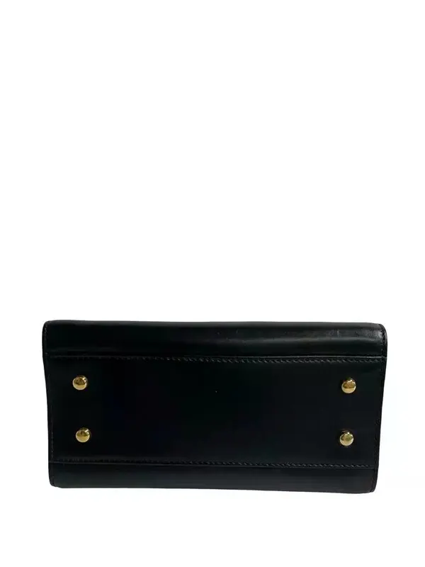 Celine Calfskin Star Ball Top Handle Bag Satchel - Black