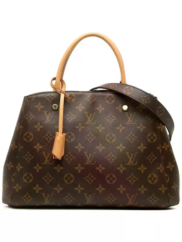 LOUIS VUITTON 2016 Monogram Montaigne Mm Satchel - Brown