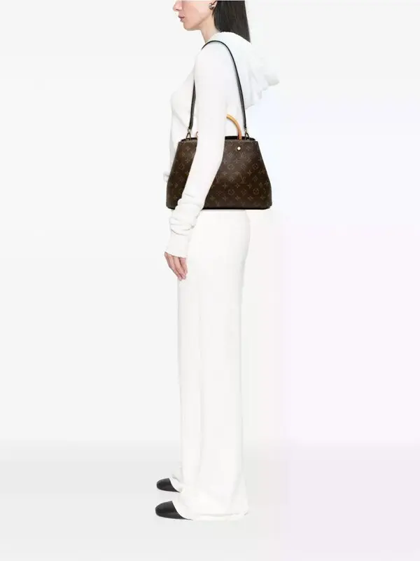 LOUIS VUITTON 2016 Monogram Montaigne Mm Satchel - Brown