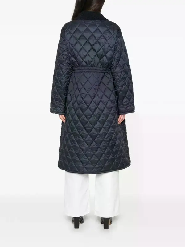 Fabiana Filippi Quilted Contrast Collar Coat