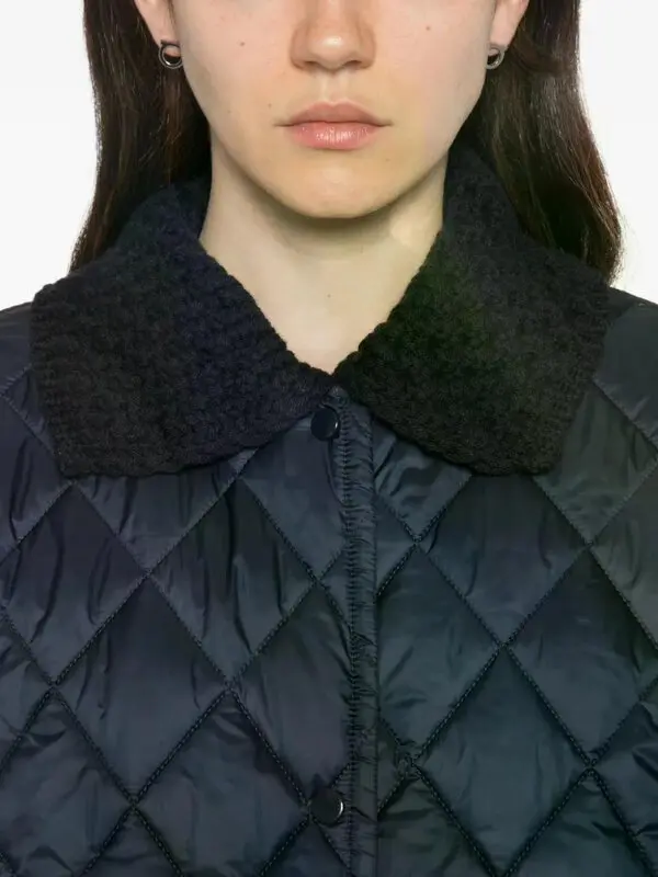 Fabiana Filippi Quilted Contrast Collar Coat