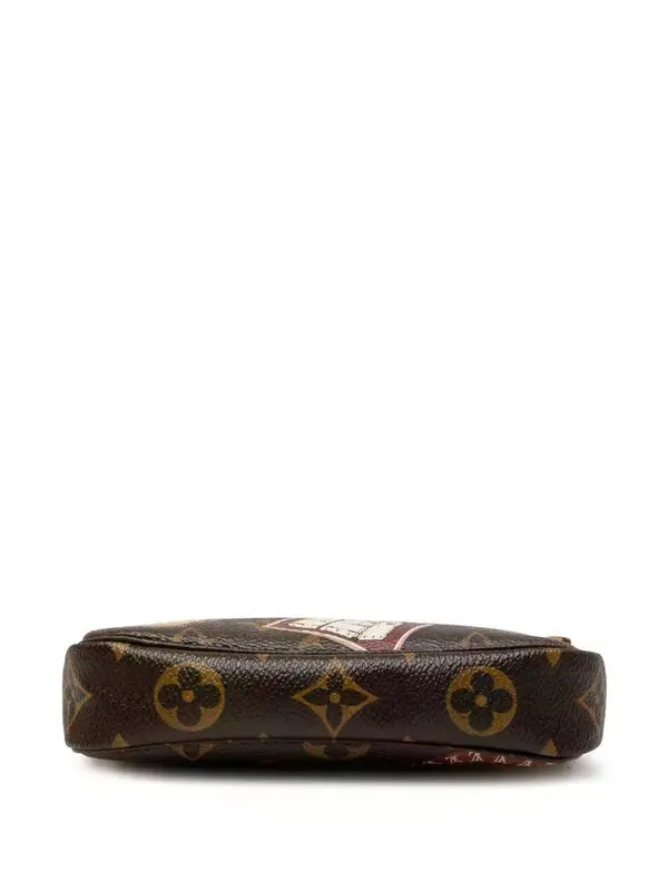 LOUIS VUITTON 2009 Monogram Patch Mini Pochette Accessoires Handbag - Brown