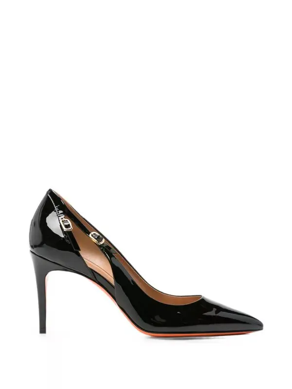 Santoni Audrey Leather Pumps - Black