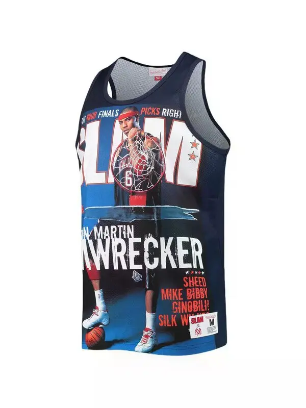 Mitchell & Ness X Slam Magazine Kenyon Martin New Jersey Nets Tank Top - Blue