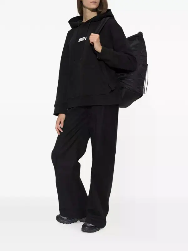 MAISON MARGIELA Logo-patch Drawstring Hoodie - Black