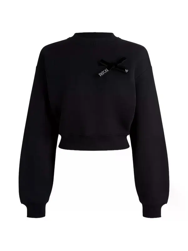 PATOU Bow-detail Sweatshirt - Black