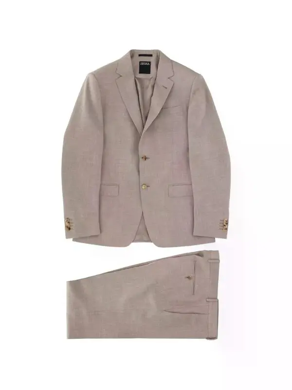 Zegna Single-breasted Notch-lapel Suit - Neutrals