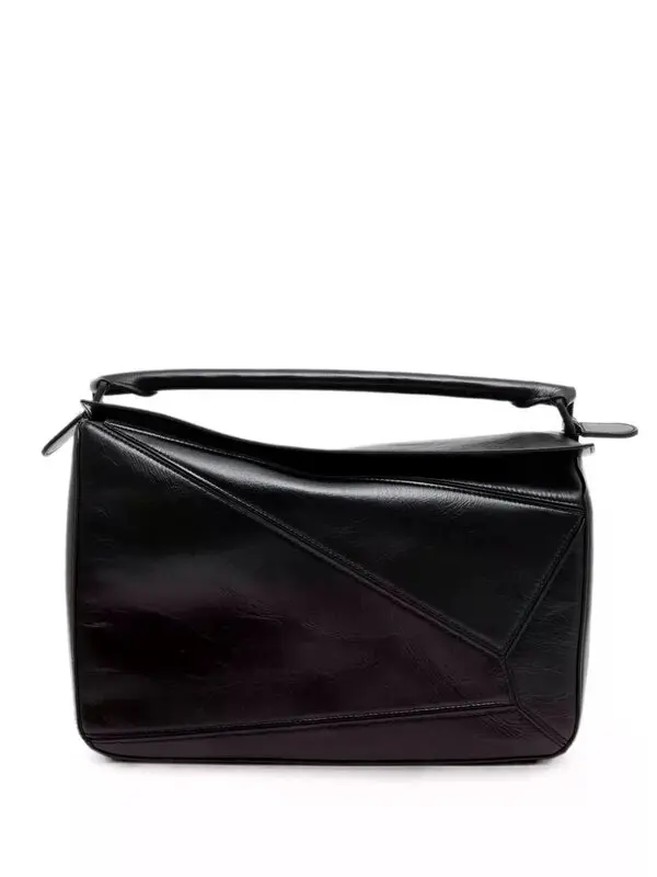 Loewe Large Puzzle Panelled Tote Bag - Black