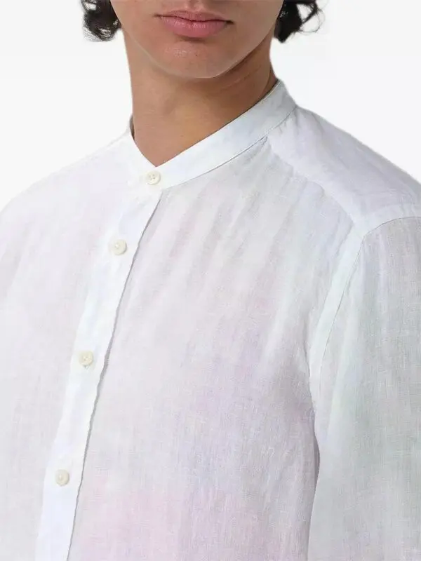 B.D.BAGGIES Band-collar Cotton Shirt