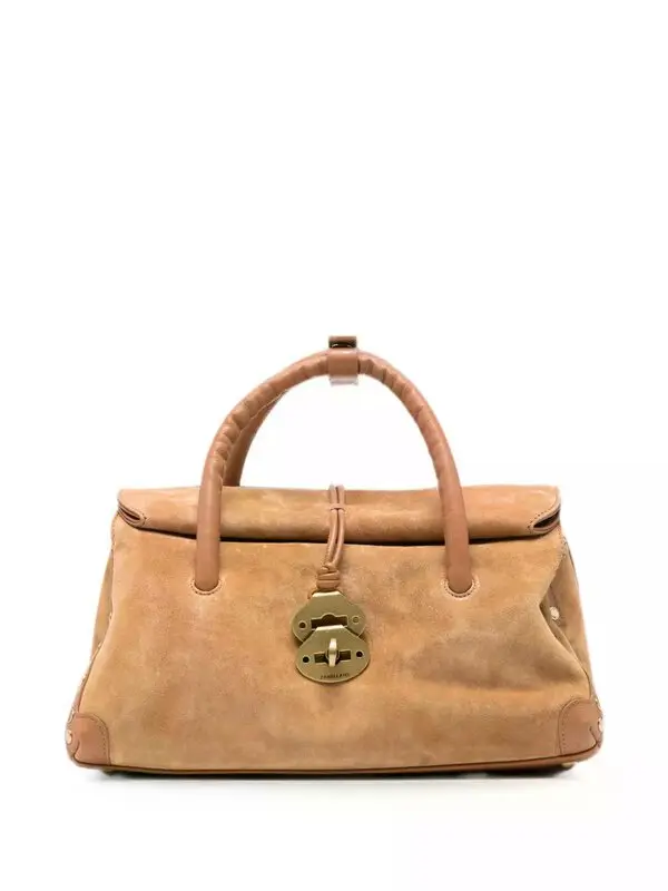ZANELLATO Baby Dotta Suede Tote Bag - Brown