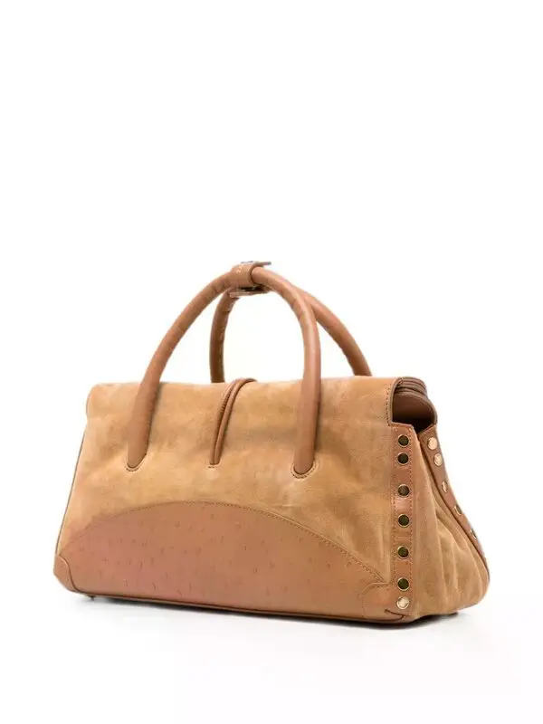 ZANELLATO Baby Dotta Suede Tote Bag - Brown