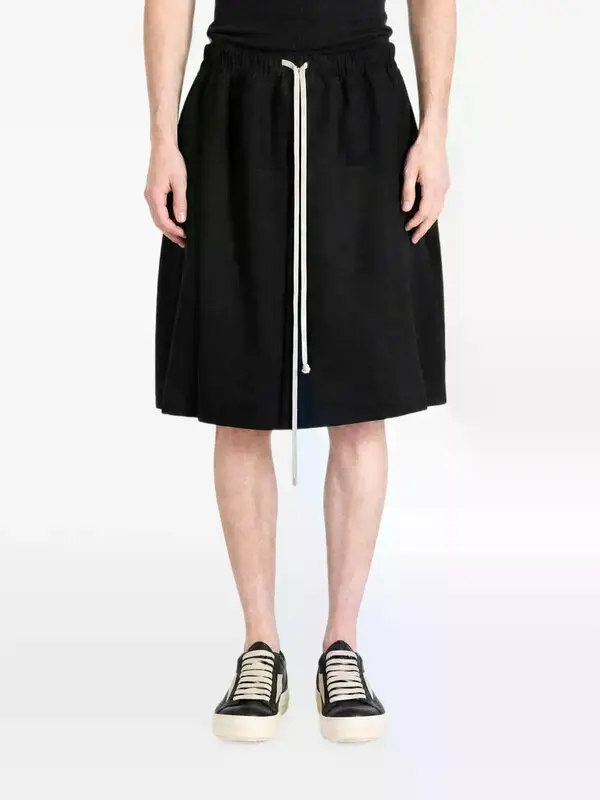 Rick Owens Wool Drawstring Waistband Knee-length Shorts