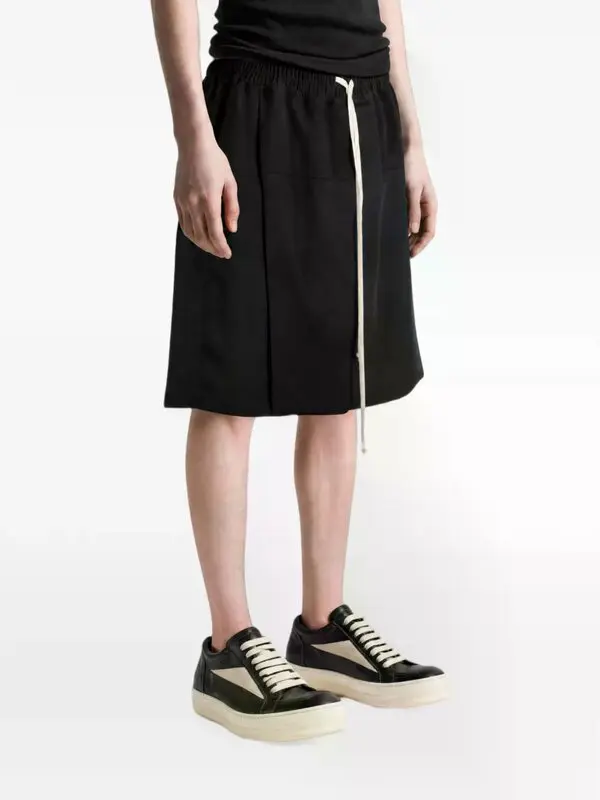Rick Owens Wool Drawstring Waistband Knee-length Shorts