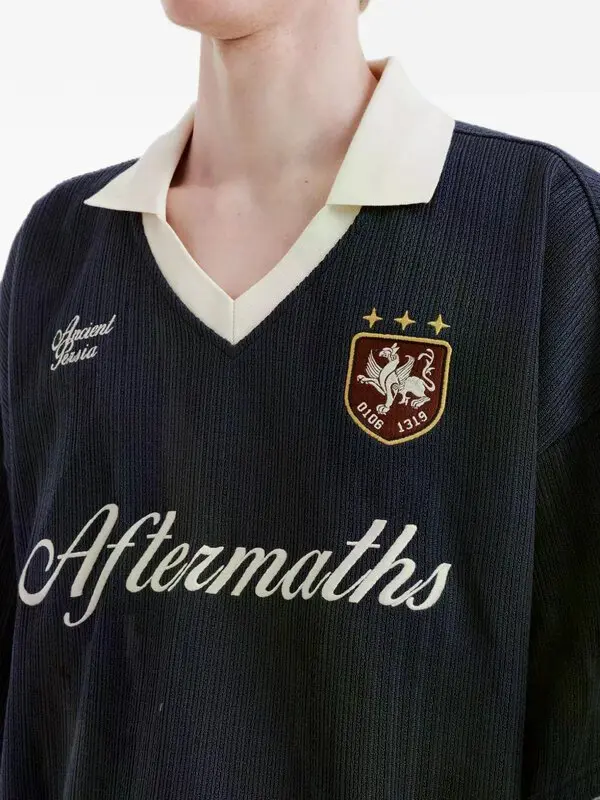 AFTERMATHS Logo-embroidered V-neck Top