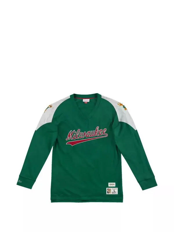 Mitchell & Ness X Nba Milwaukee Bucks Long-sleeve T-shirt - Green