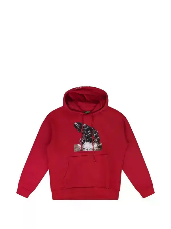 DENIM TEARS X Arthur Jafa Lerage Graphic-print Drawstring Hoodie - Red