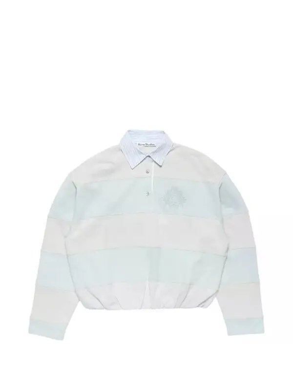 Acne Studios Striped Polo Sweatshirt - Blue