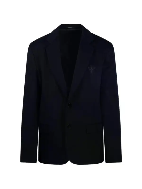 Gucci Logo-embroidered Single-breasted Blazer - Blue