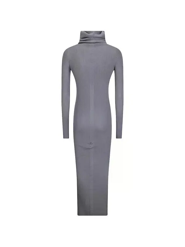 Rick Owens Ribbed-knit Long-sleeve Maxi Dress